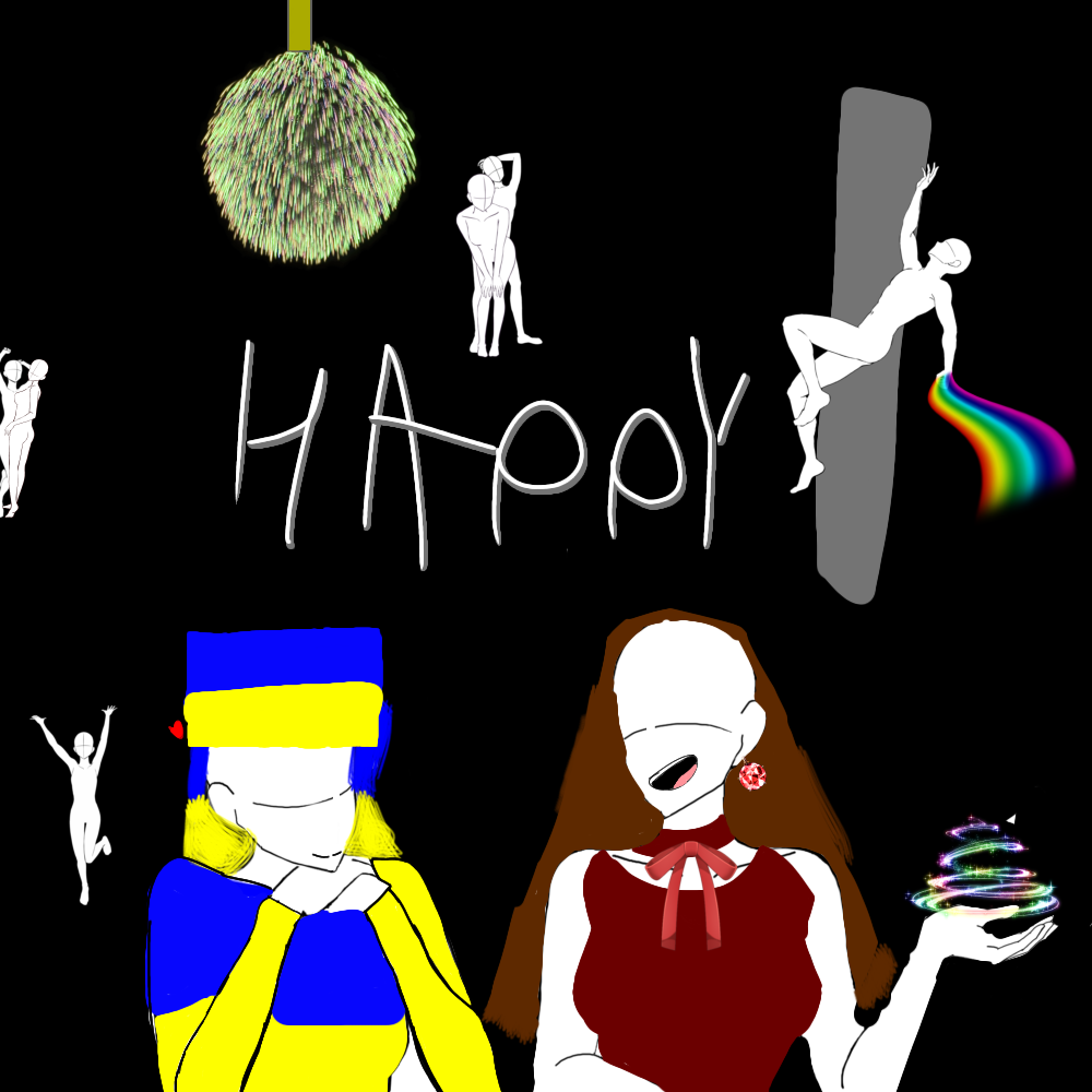 Yasmin e Ucrânia em uma festa meio SUS - ibisPaint