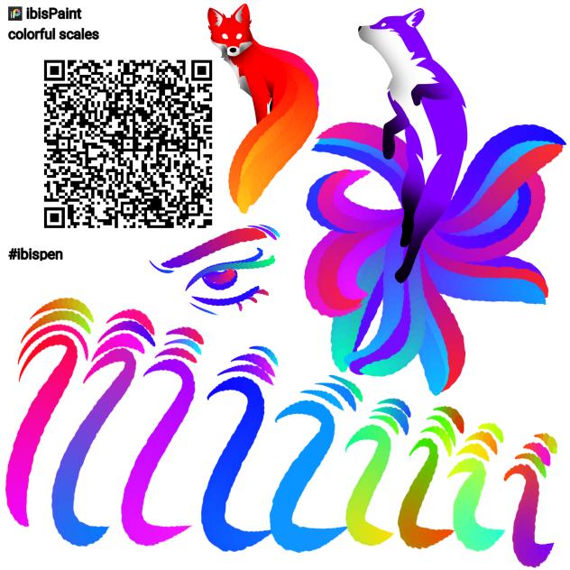 Colorful scales - ibisPaint