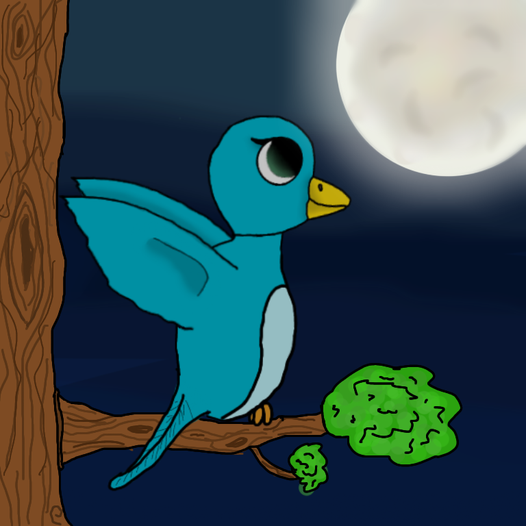 moonlit birb - ibisPaint
