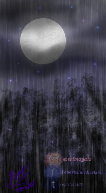 noche lluviosa - ibisPaint