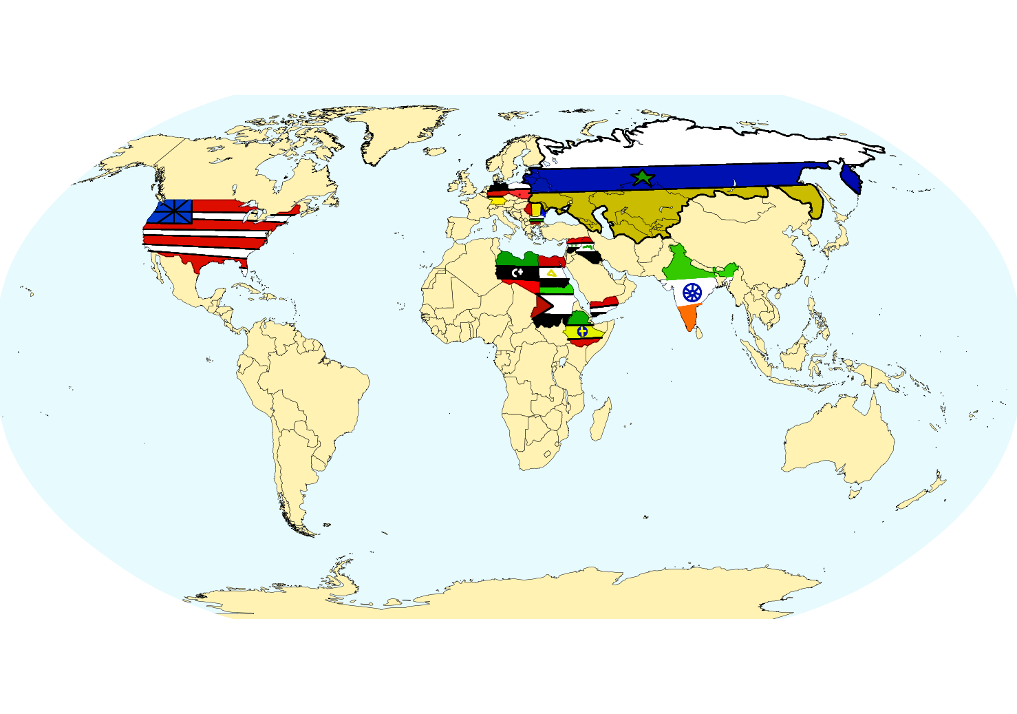 the world map of countries - ibisPaint