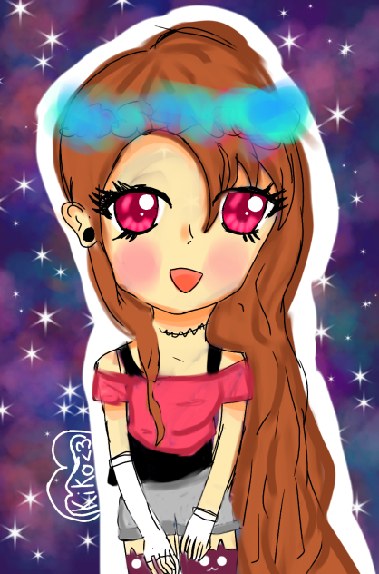 Mon oc dans l'appli dessin - ibisPaint