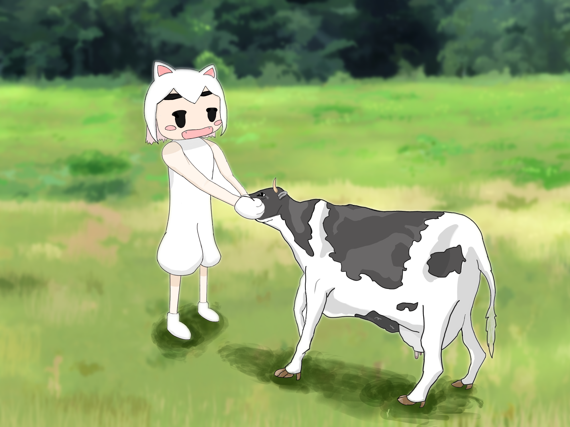 gyunyuと子牛の昼下がり - ibisPaint