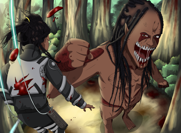 AOT fight scene for school - ibisPaint