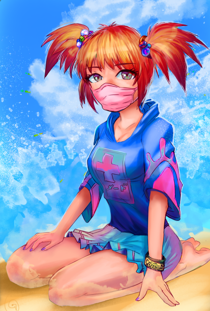 Covid awareness maid - ibisPaint