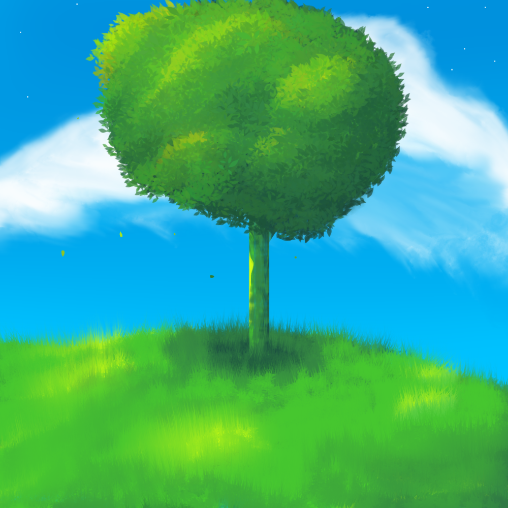 Tree and Sky - ibisPaint