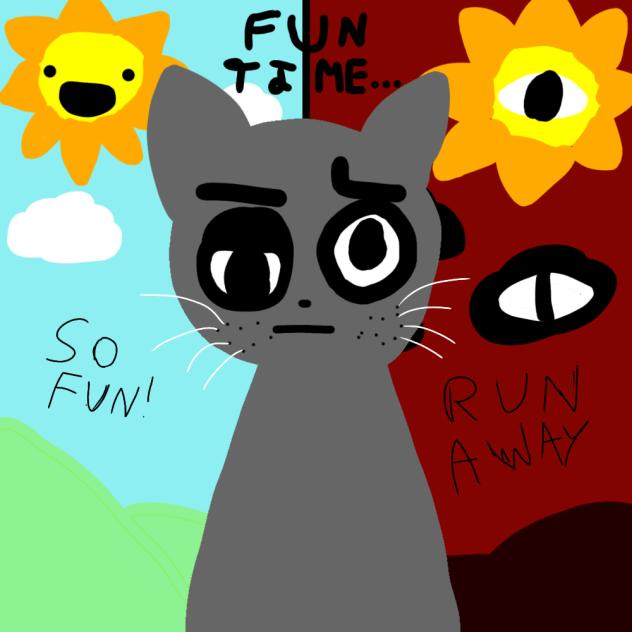 RUN AWAY GREY... (sprunki fan art) - ibisPaint