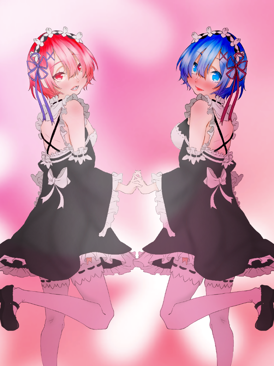 Rem And Ram - ibisPaint