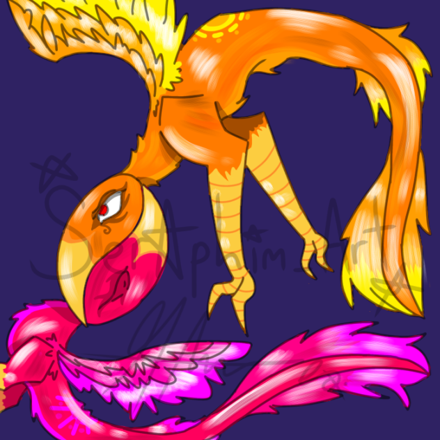 The love of the phoenix - ibisPaint