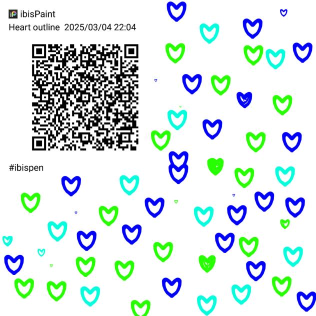 Heart outline brush - ibisPaint