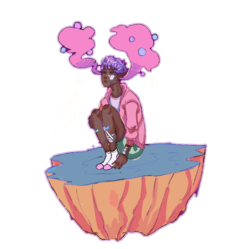 Floating island man - ibisPaint