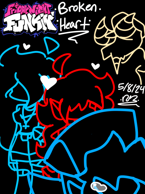 •Friday Night Funkin - Broken Heart• - ibisPaint
