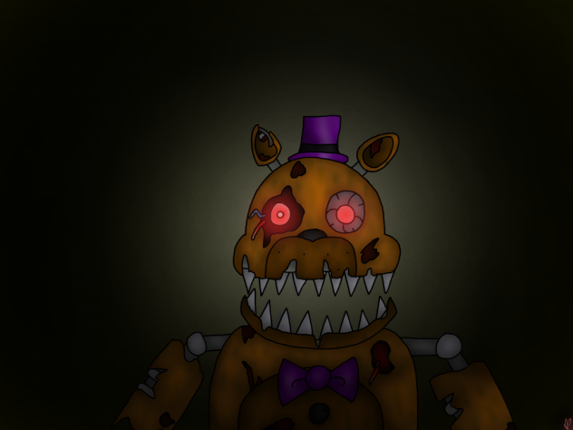 Nightmare Fredbear (FNAF Speedpaint)7Sub - ibisPaint