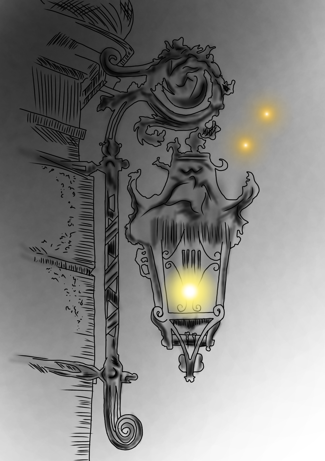 Lantern at night - ibisPaint