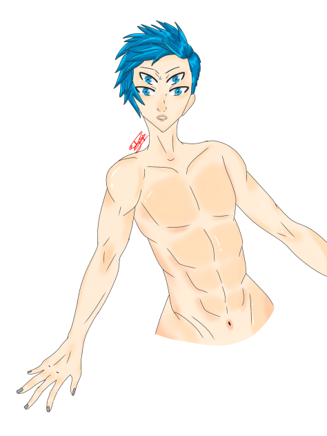 blue hair - ibisPaint