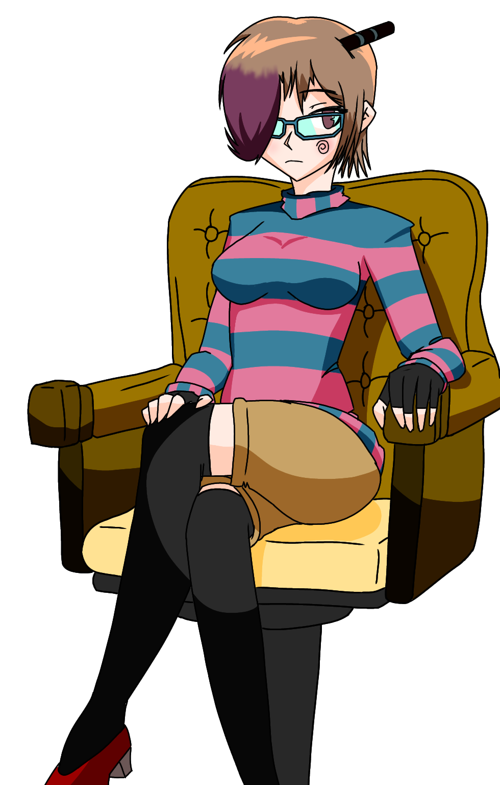 Lady sit on the chair [No Sound] - ibisPaint
