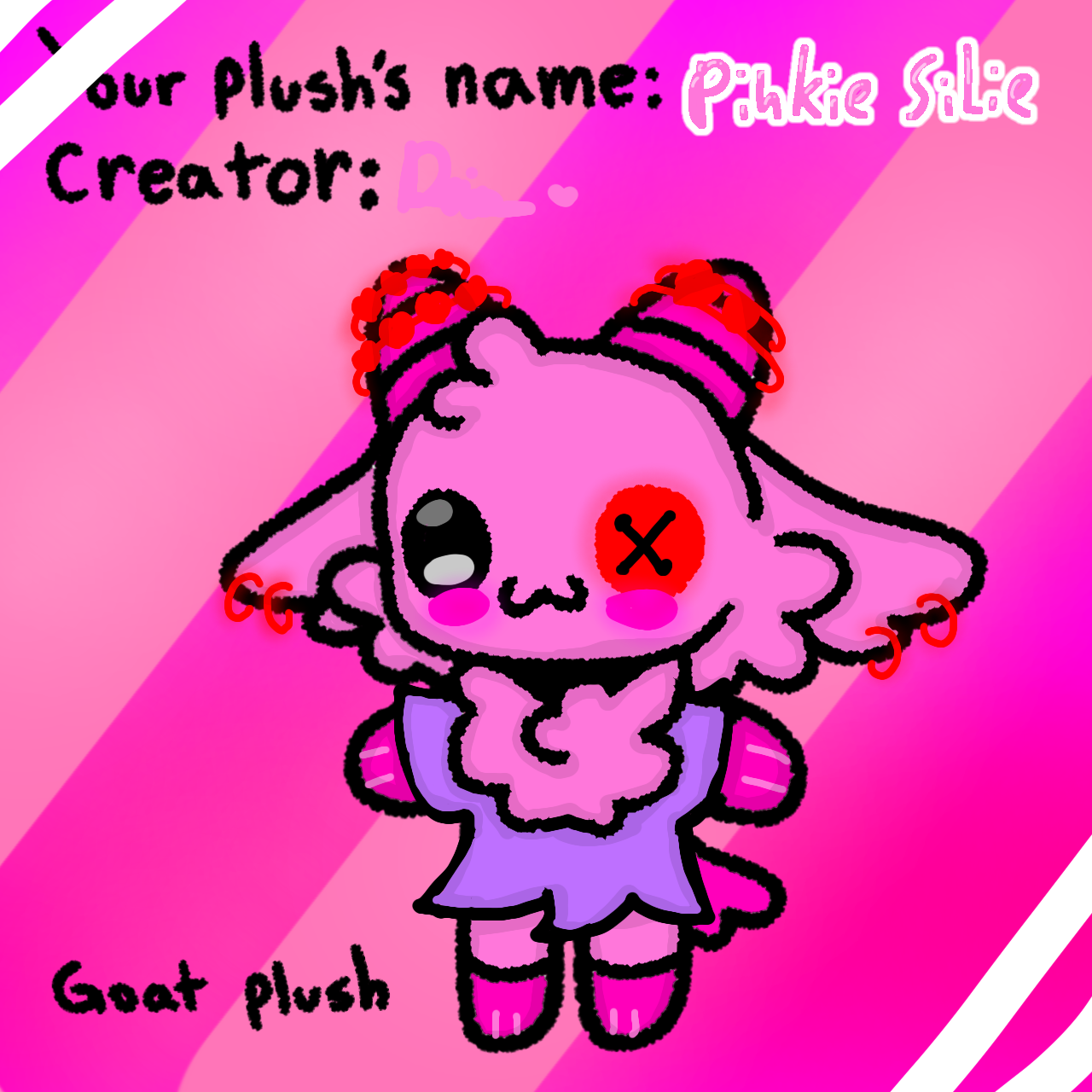 pinkie silie as a goat plushie! - ibisPaint