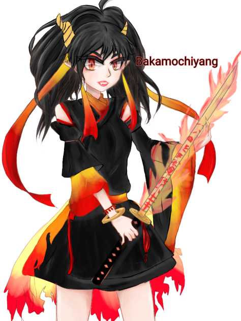 Yokai demon girl - ibisPaint