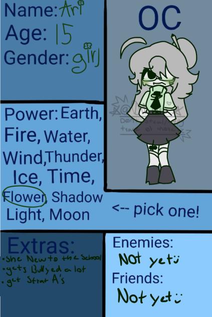 Element school oc sheet - ibisPaint