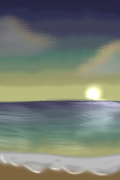 Sunset Over The Ocean - ibisPaint