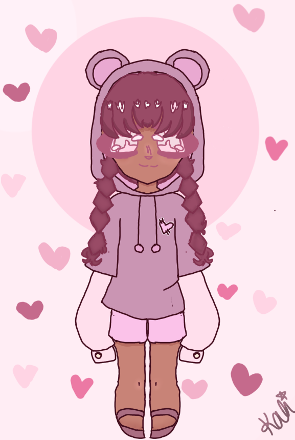 Pink Bear Girl - ibisPaint