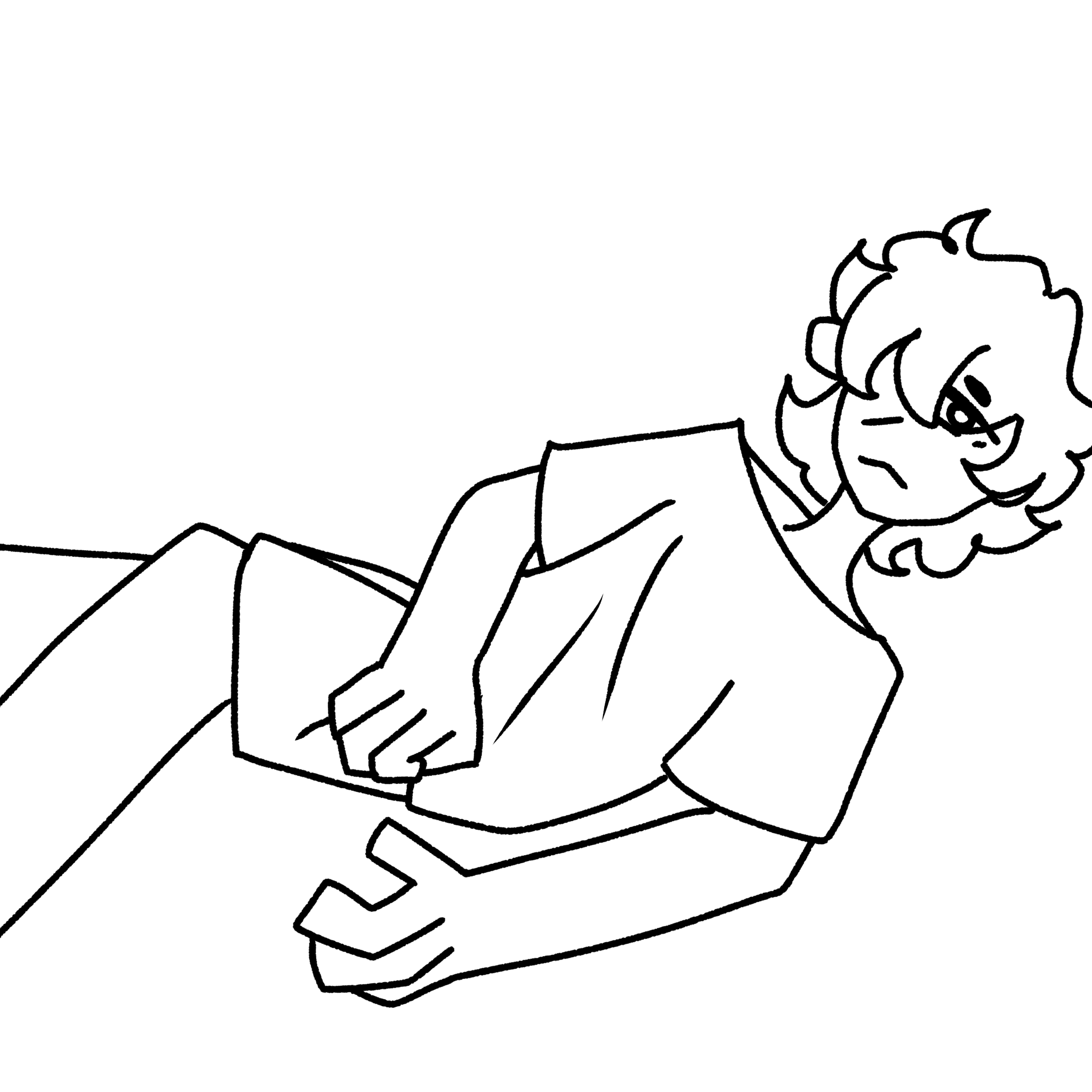 Laying down kinda Idk - ibisPaint