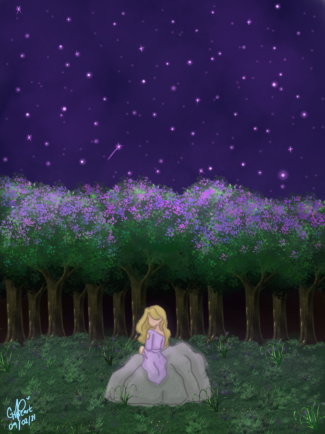 Violet sky - ibisPaint