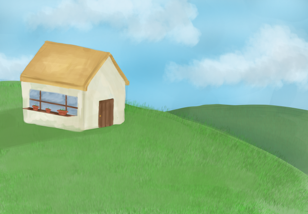 House on a hill - ibisPaint