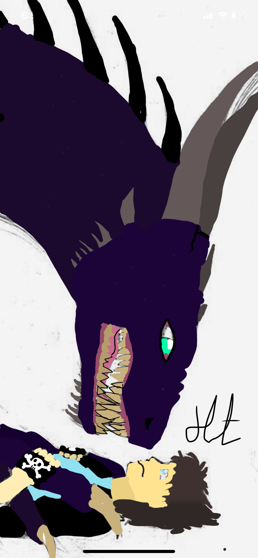 Dragon and boy - ibisPaint