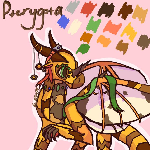 Pterygota, my HiveWing OC!! Color sheet! - ibisPaint
