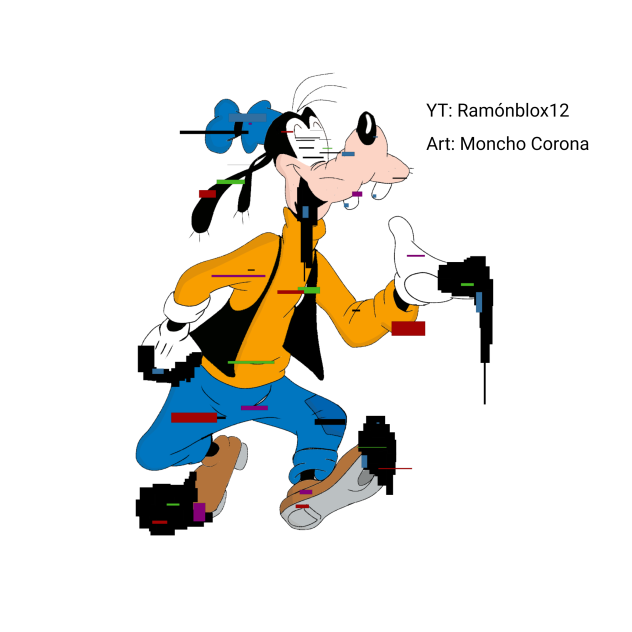 Pibby Goofy concepto - ibisPaint