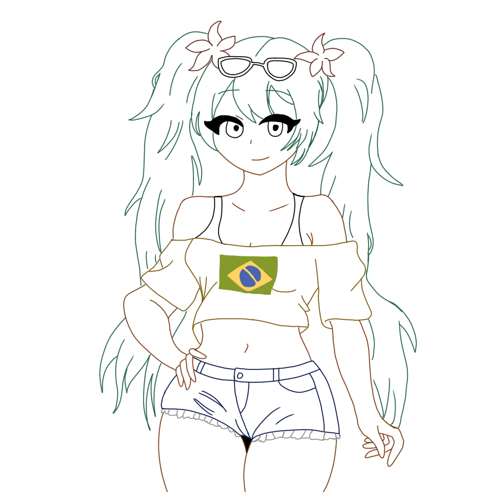 Brazil Miku WIP - ibisPaint