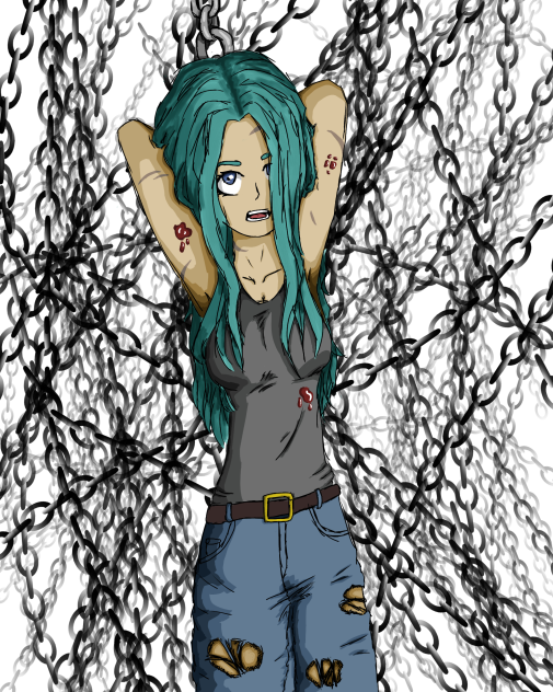 green haired person - ibisPaint