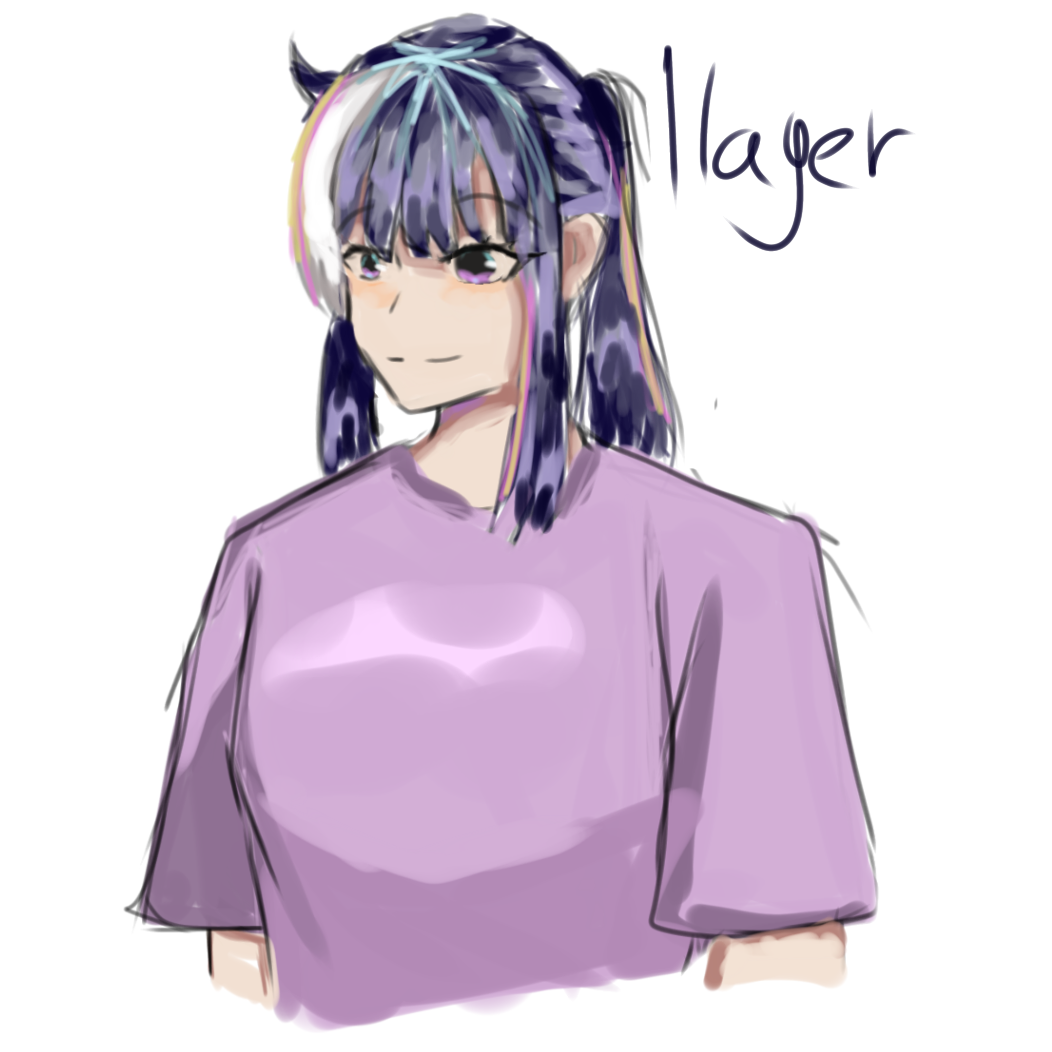 drawing with 1 layer - ibisPaint