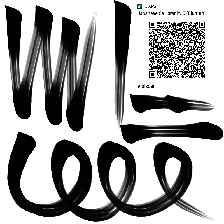 Japanese Calligraphy 5 (Blurring) - ibisPaint