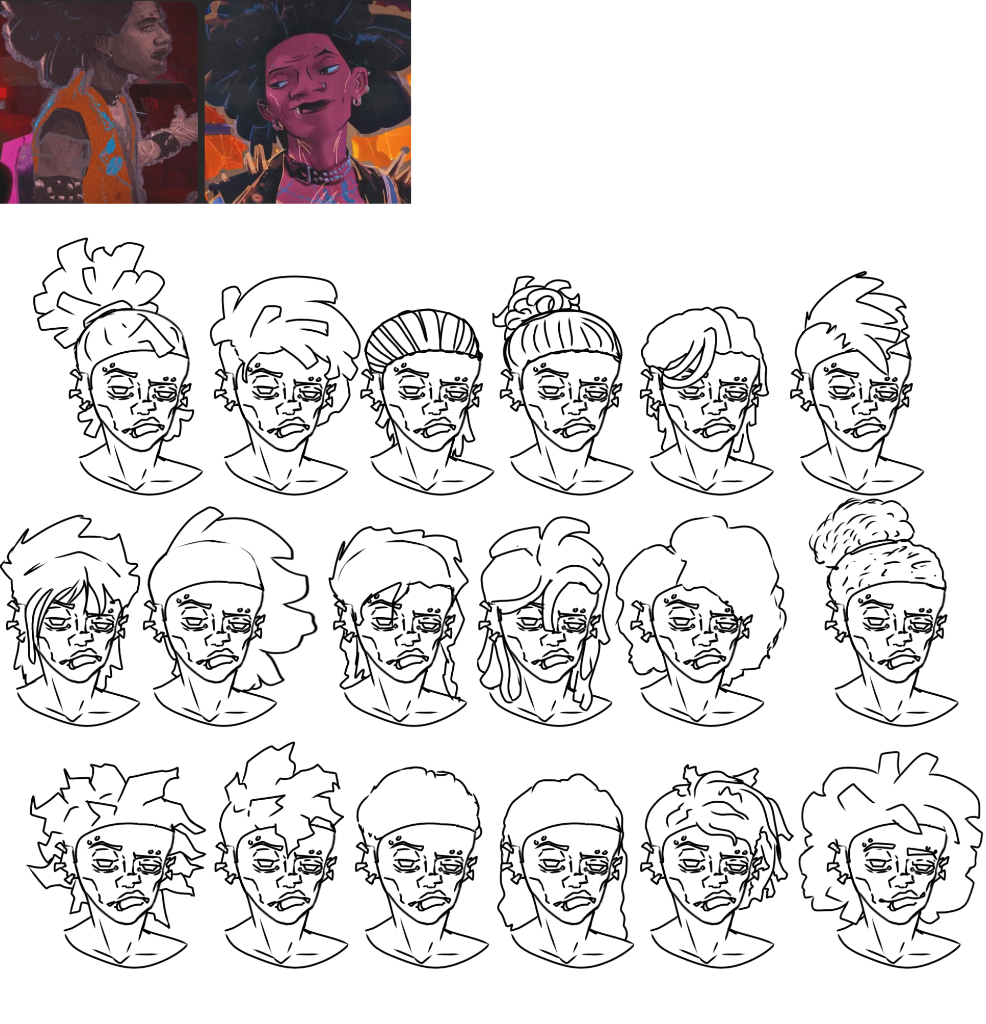 POV hobie trying different hair styles - ibisPaint