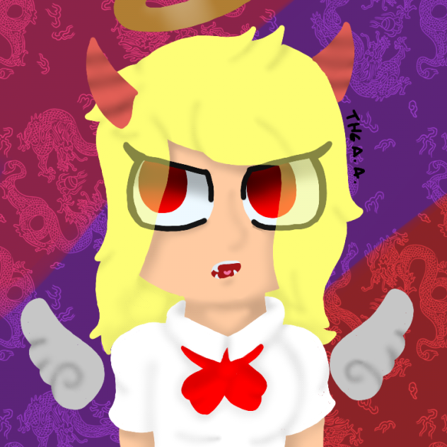 Amelia Hellfire Oc lineart practice - ibisPaint