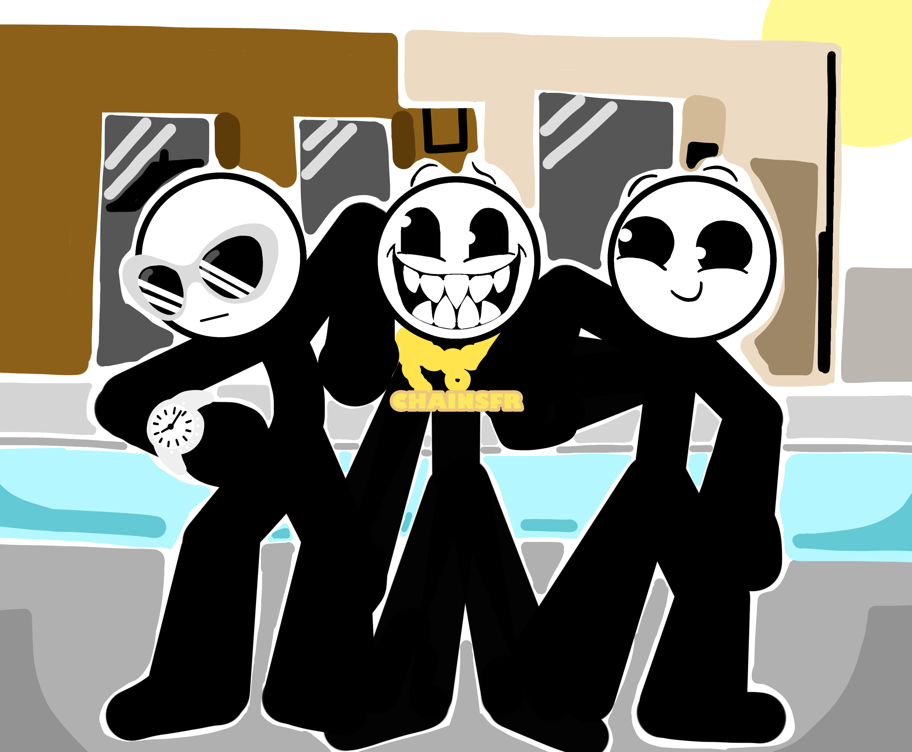 Chainsfr, Bob, and Billy - ibisPaint