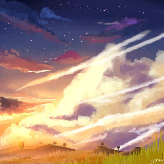beautiful sunset - ibisPaint