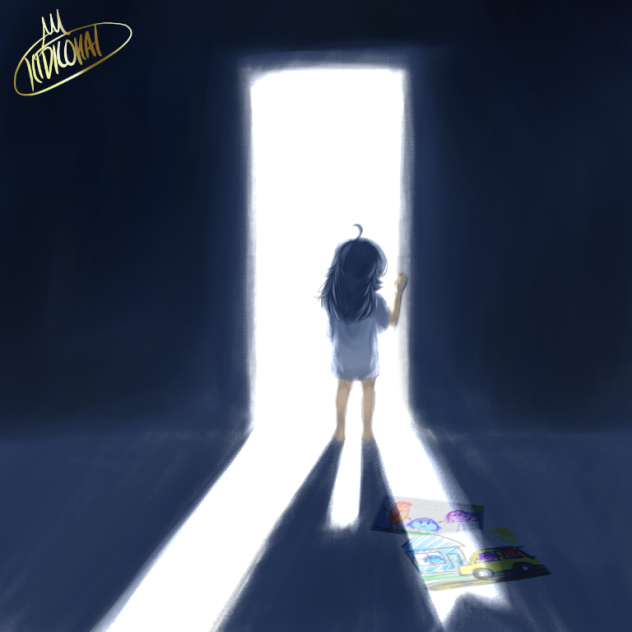 2021 kid abandoned by the door - ibisPaint