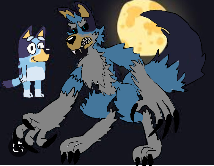 bluey werewolf - ibisPaint