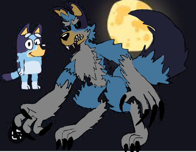 bluey werewolf - ibisPaint