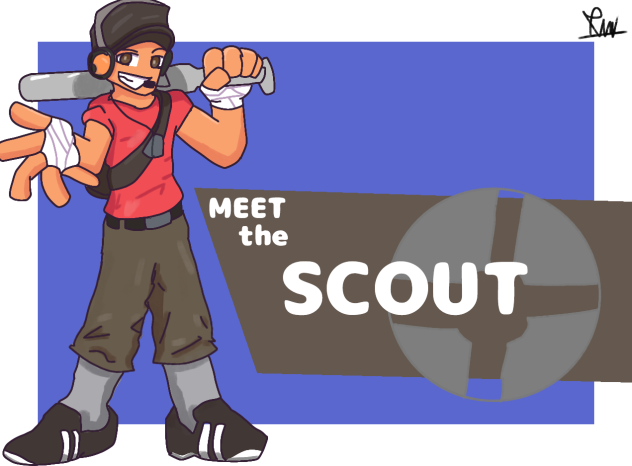 team fortress 2,the scout - ibisPaint