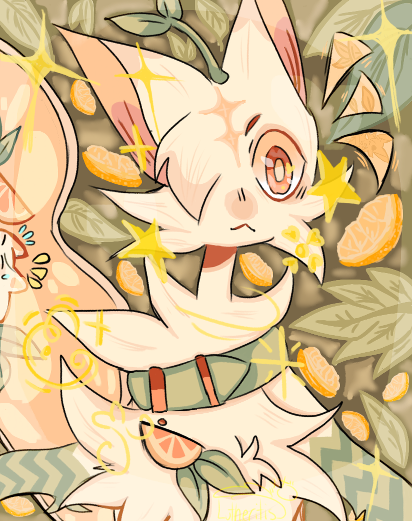 orange slice cat - ibisPaint