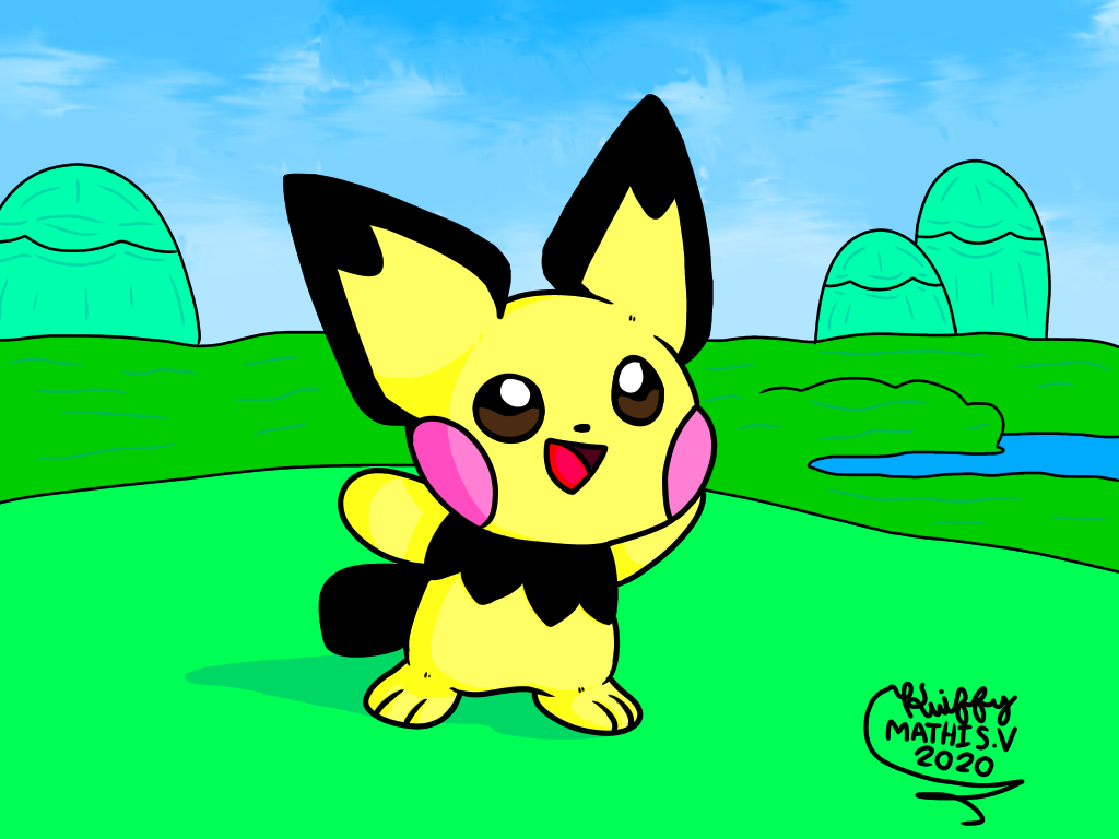 Pichu.. With a different style - ibisPaint