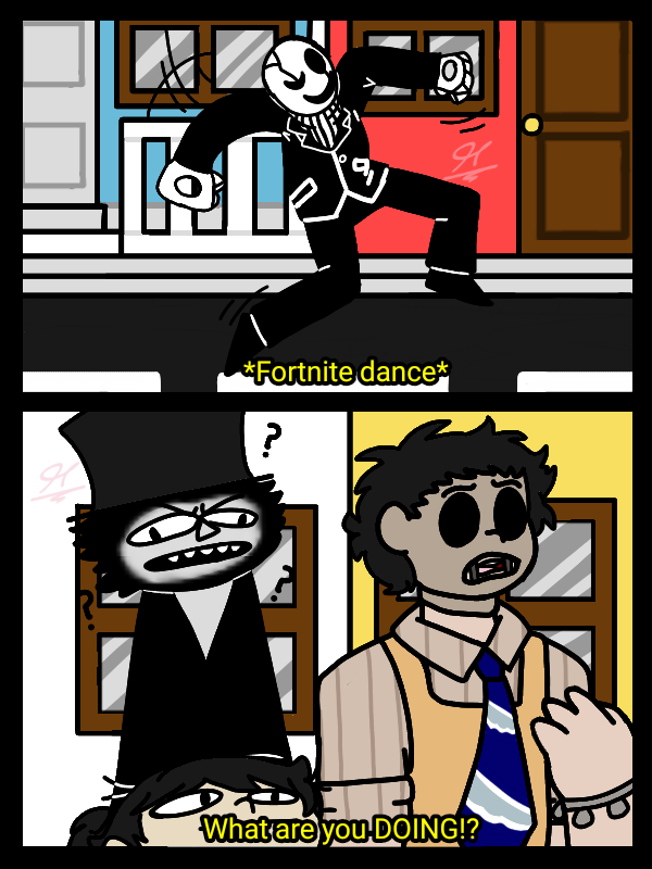 Gaster with the Fortnite Dance - ibisPaint