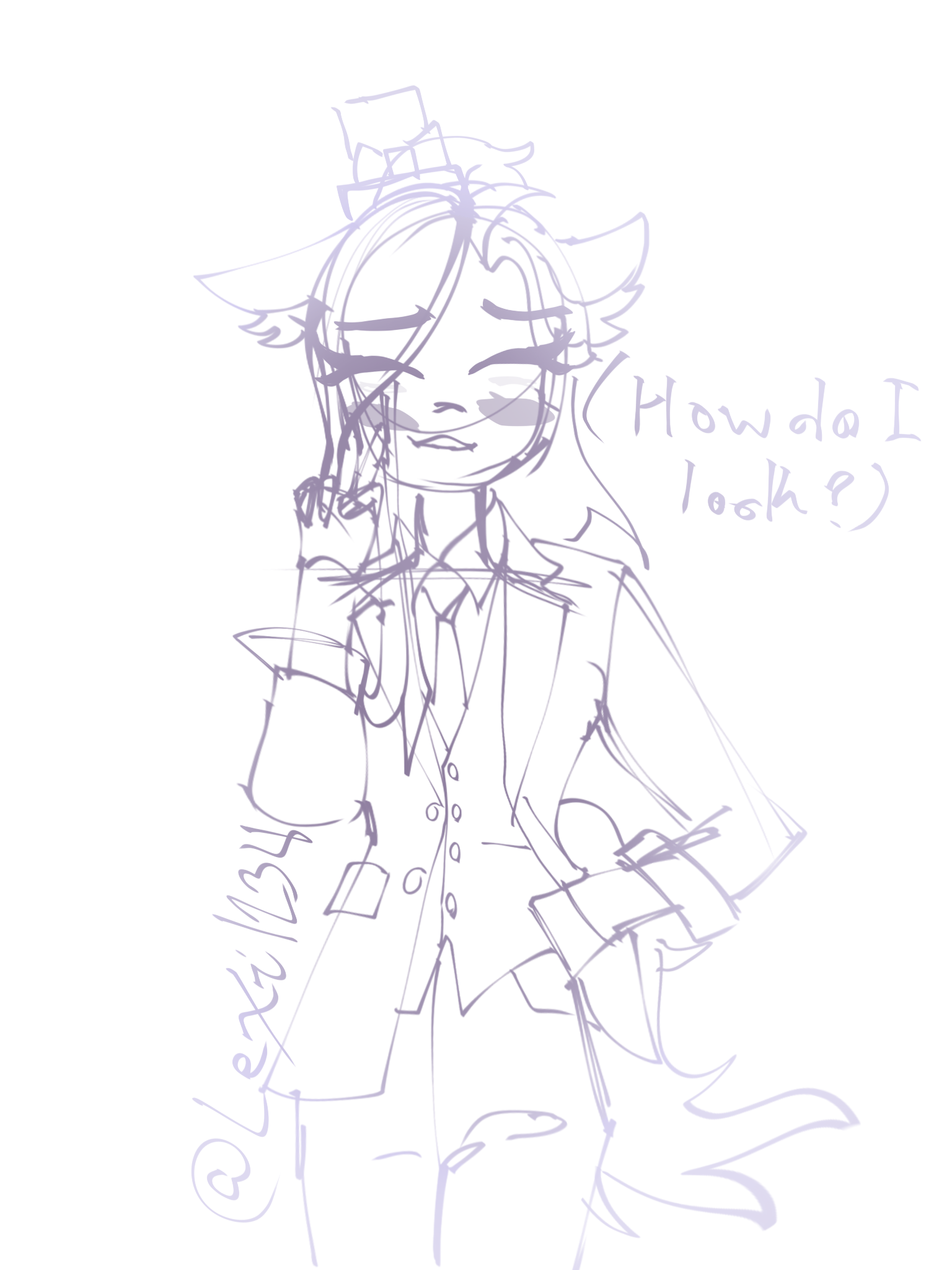 for a suit collab thing🧐 - ibisPaint