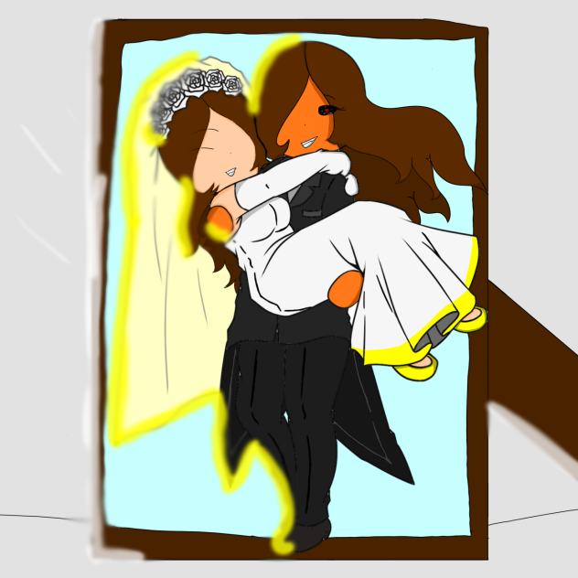 Me and lazy’s wedding photo. - ibisPaint