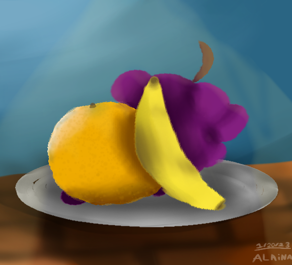 Untitled729 plate of fruit - ibisPaint