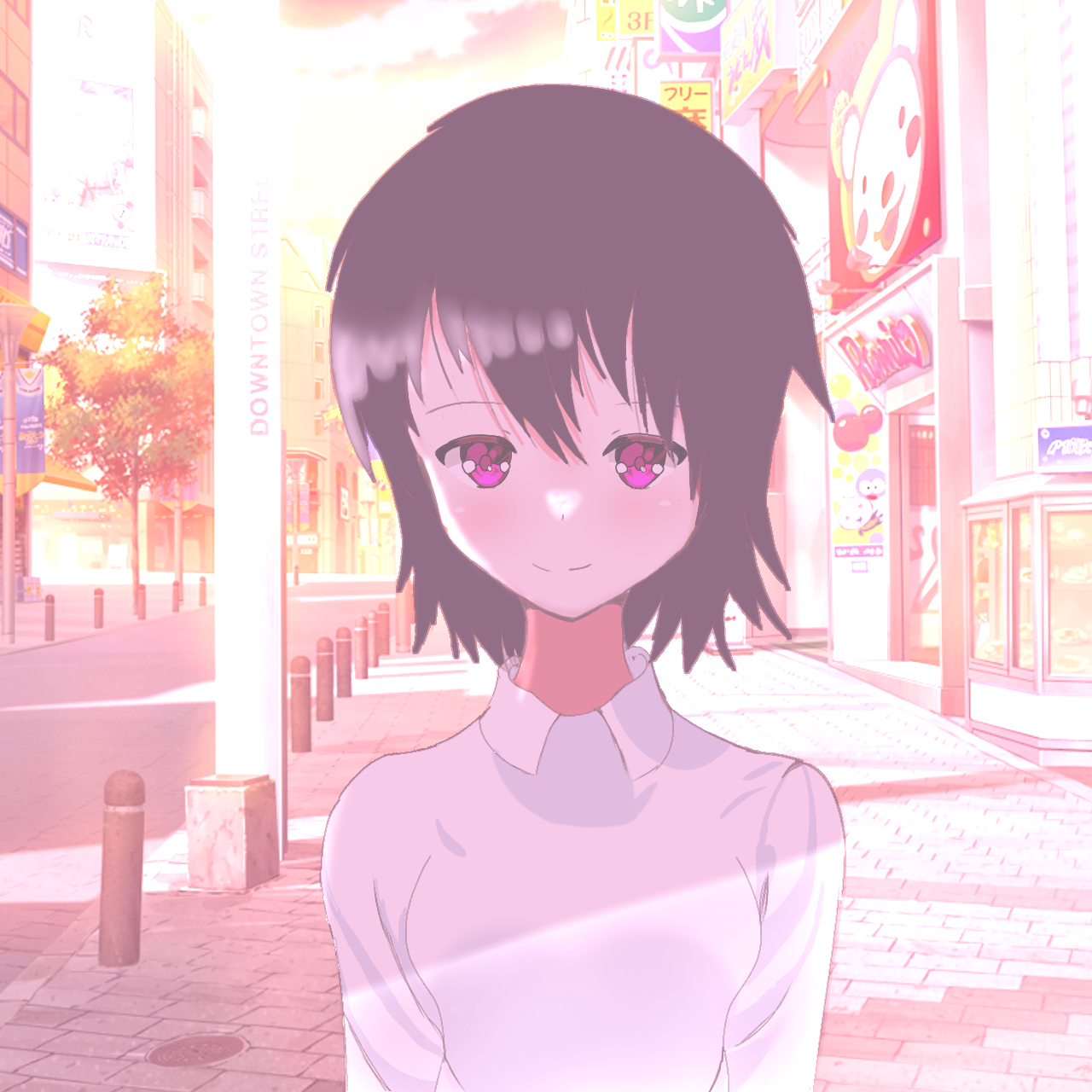 the girl in the city - ibisPaint